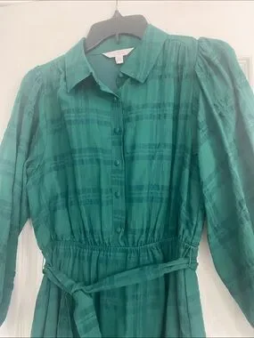 LC Lauren Conrad | Dresses | Lc Lauren Conrad Emerald Green Buttonfront ...